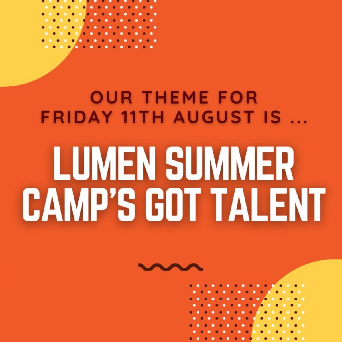 Friday 11th August - Lumen Learning Trust